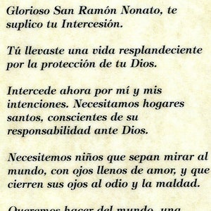 Oracion San Ramon Nonato N - Holy Card - Prayer Card -pack of 25 - Etsy