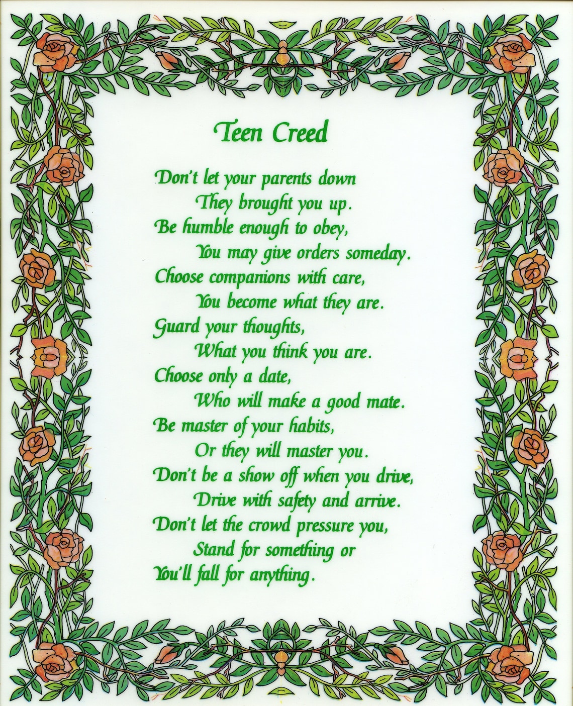 TEEN CREED Catholic Picture Print - Etsy