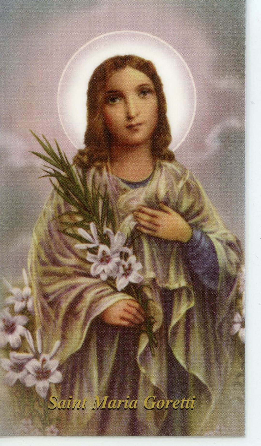 ST. MARIA GORETTI - Relic Holy Card - Blessed by Pope Francis - Etsy