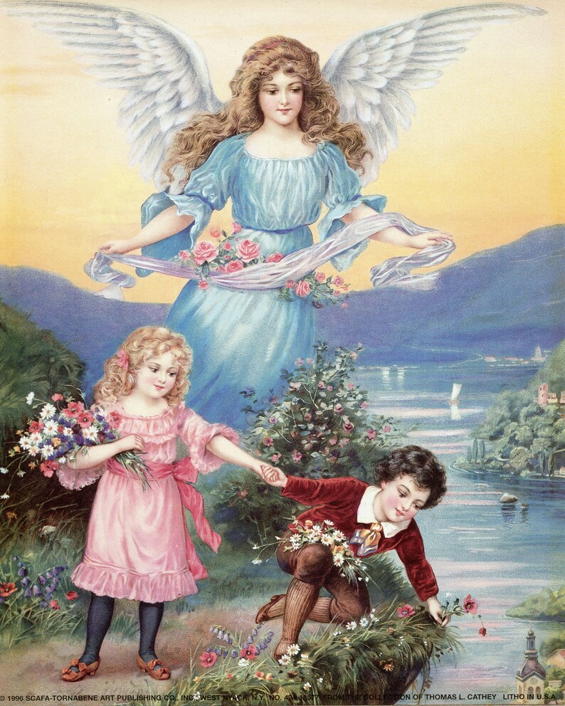 GRARDIAN ANGEL 66 Catholic Picture Print - Etsy