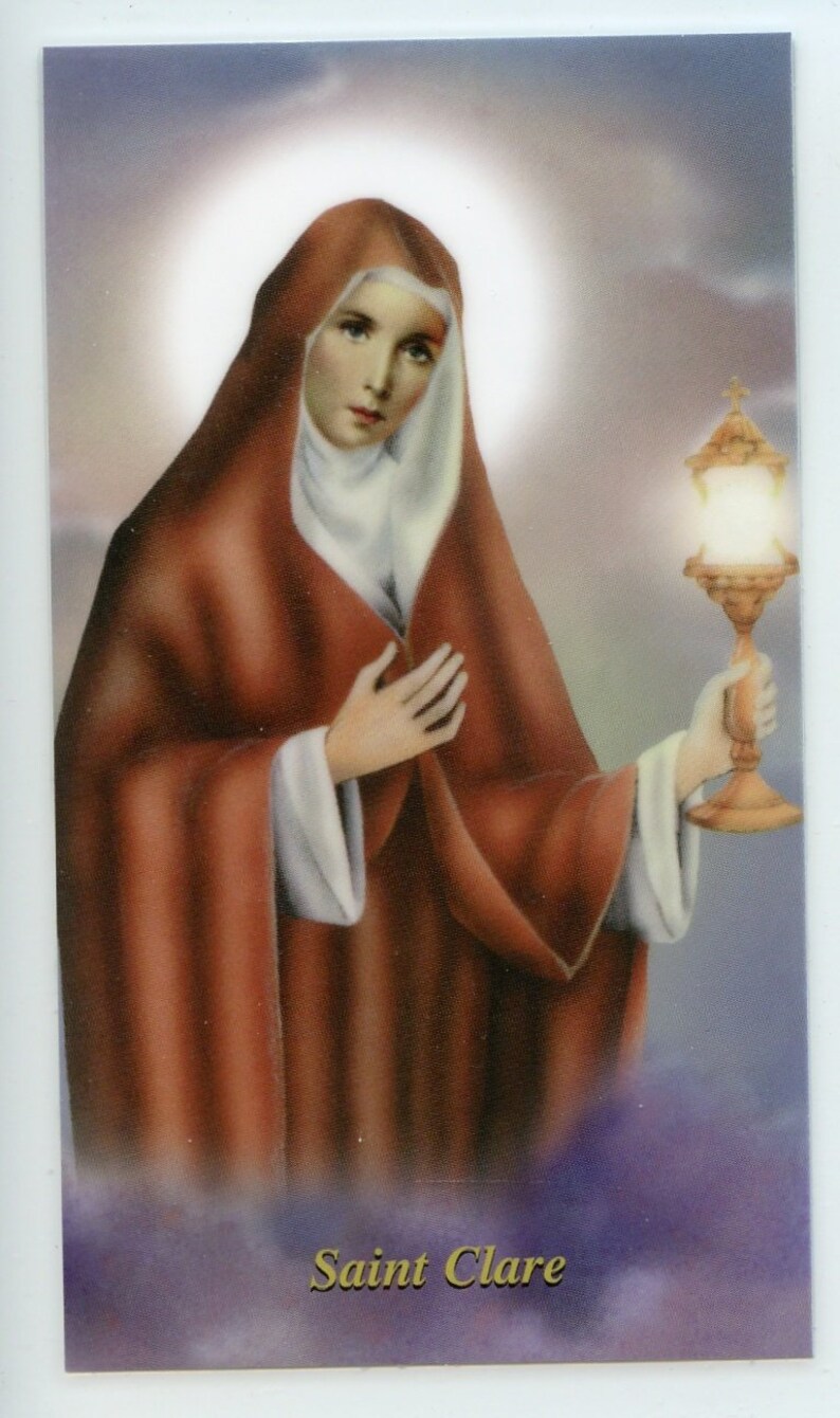 ST. CLARE 1 Holy Card Prayer Card pack of 25 - Etsy