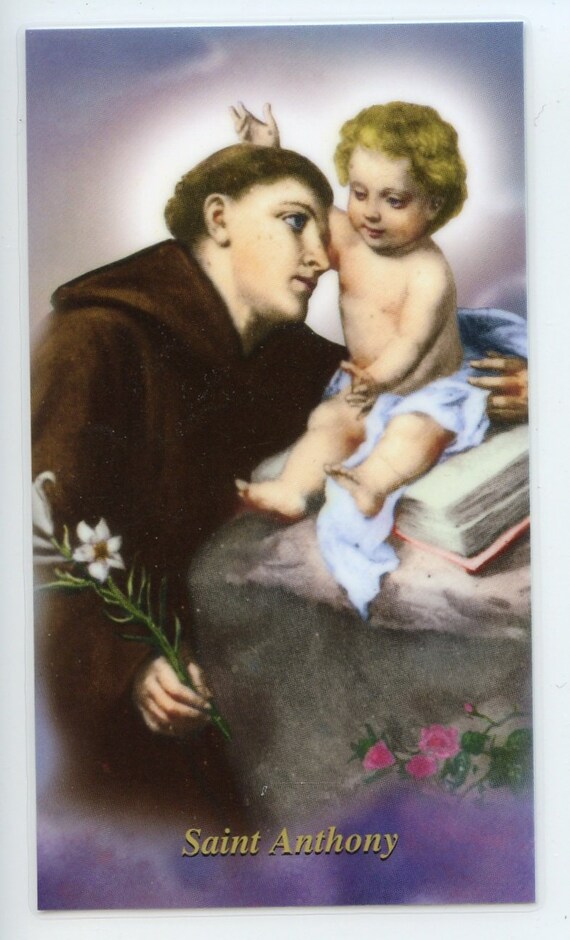 ST. ANTHONY 1 Holy Card Prayer Card pack of 25 | Etsy
