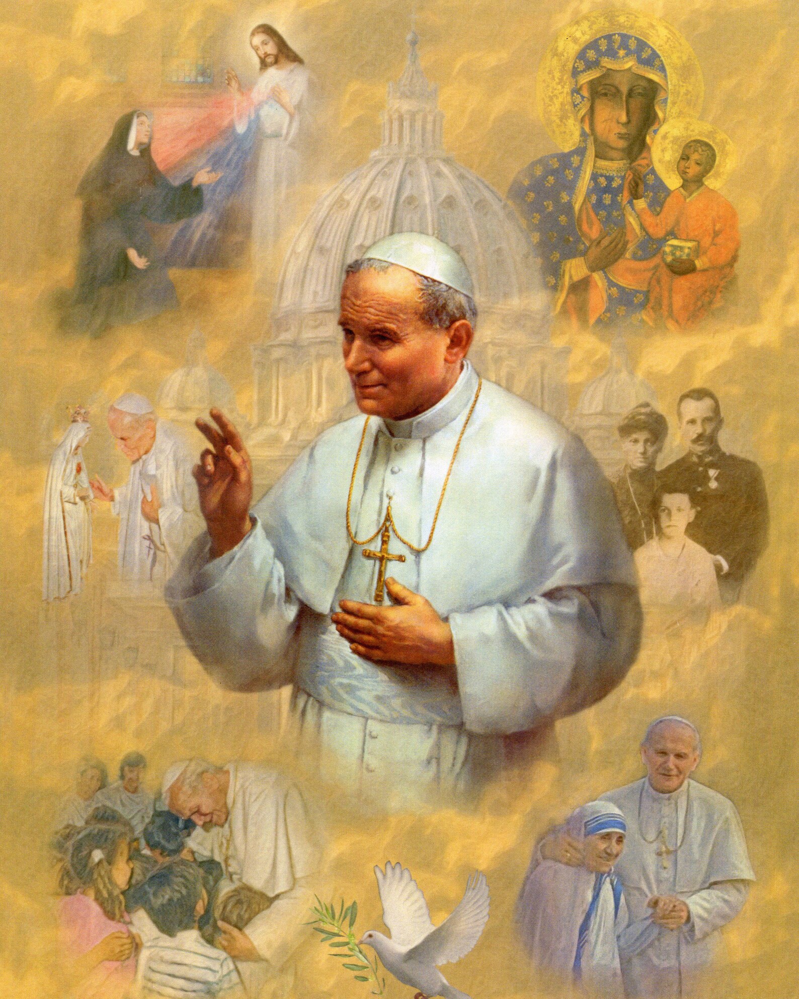 Pope John Paul Collage Catholic Picture Print - Etsy
