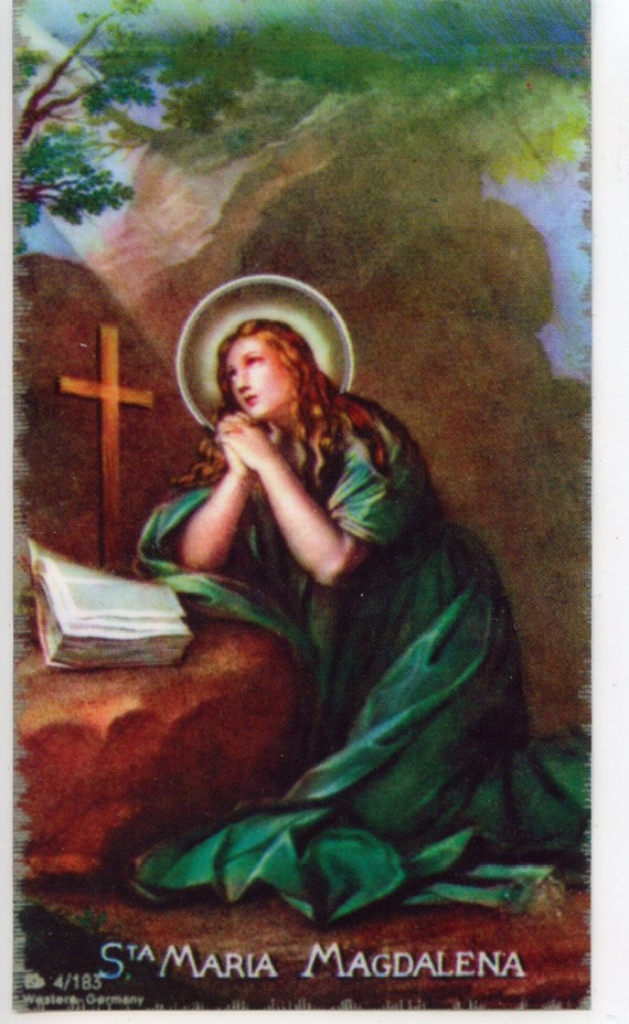 ST. MARY MAGDALENE Relic Holy Card Blessed by Pope Francis - Etsy