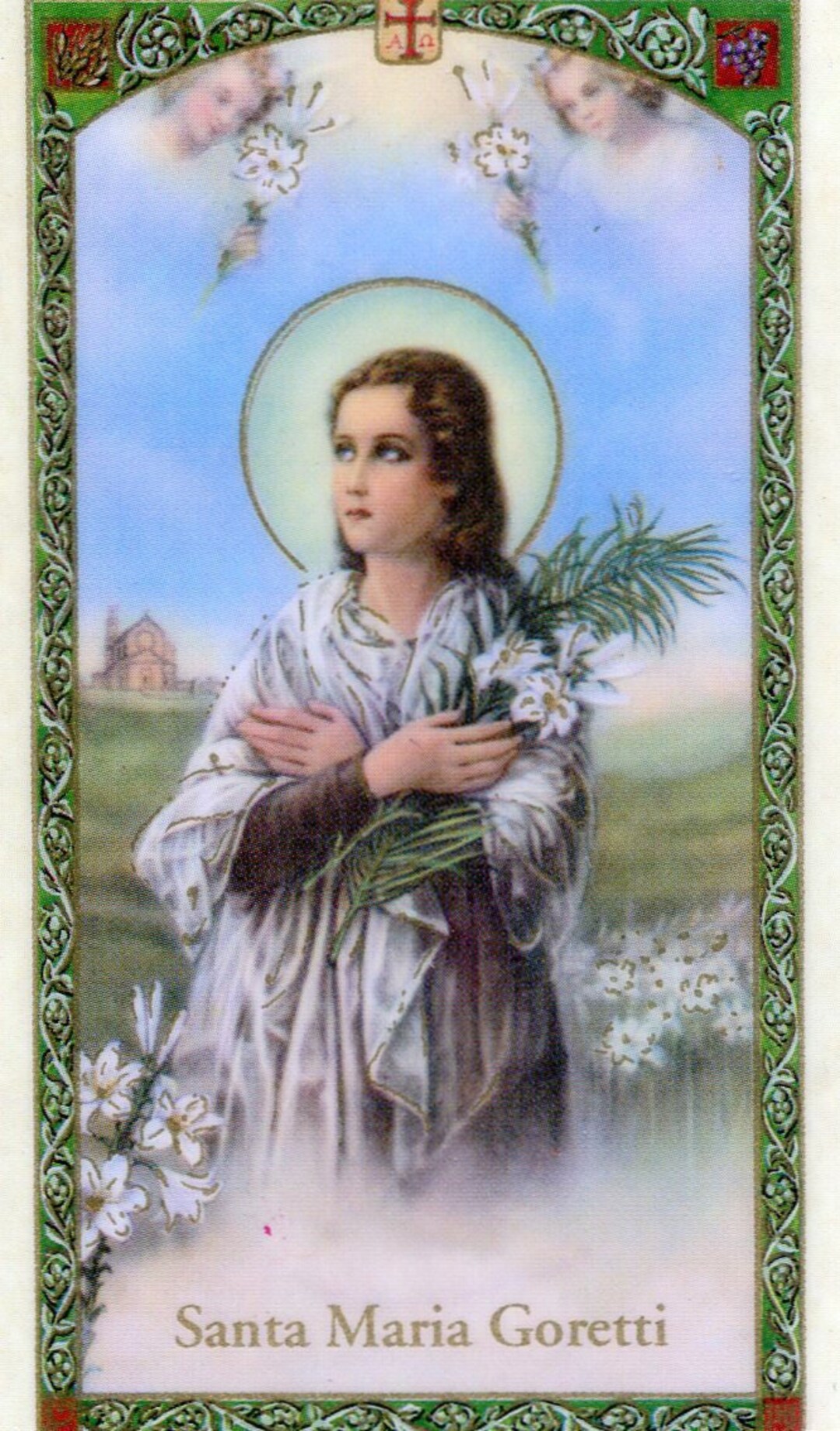 Santa Maria Goretti Patrona Santa De Virgenes N Holy Card Prayer Card ...