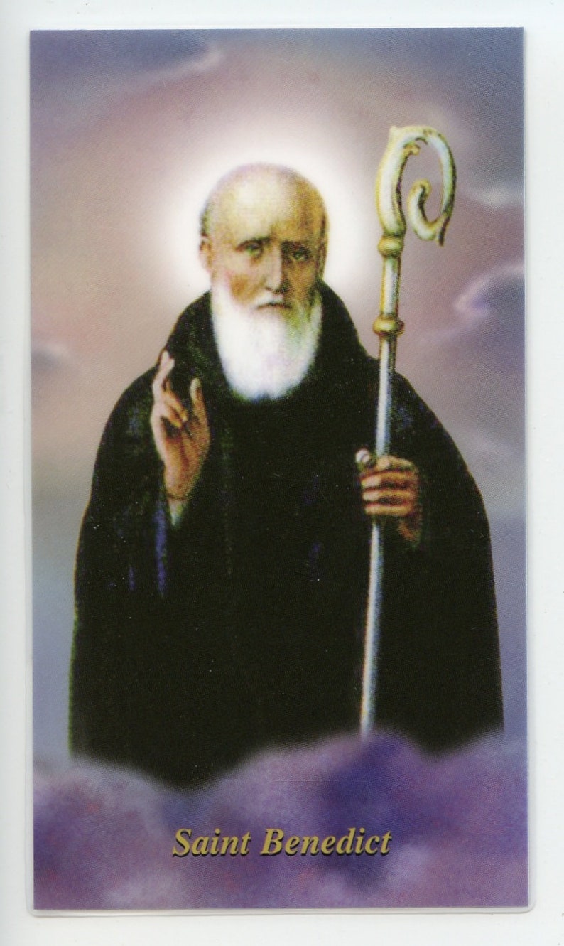 ST. BENEDICT 1 Holy Card Prayer Card pack of 25 - Etsy