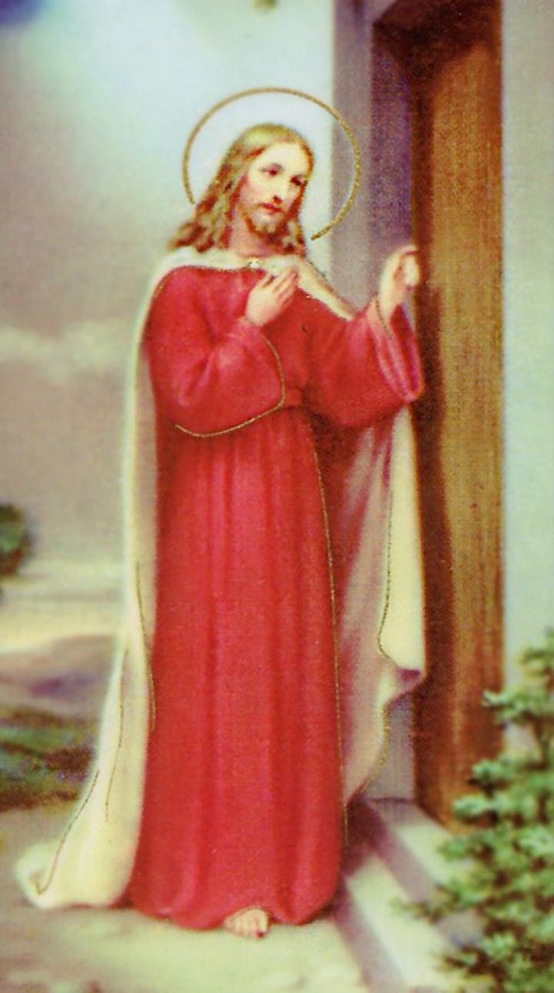 Behold Jesus Knocking Prayer A - Holy Card - Prayer Card -pack of 25 - Etsy