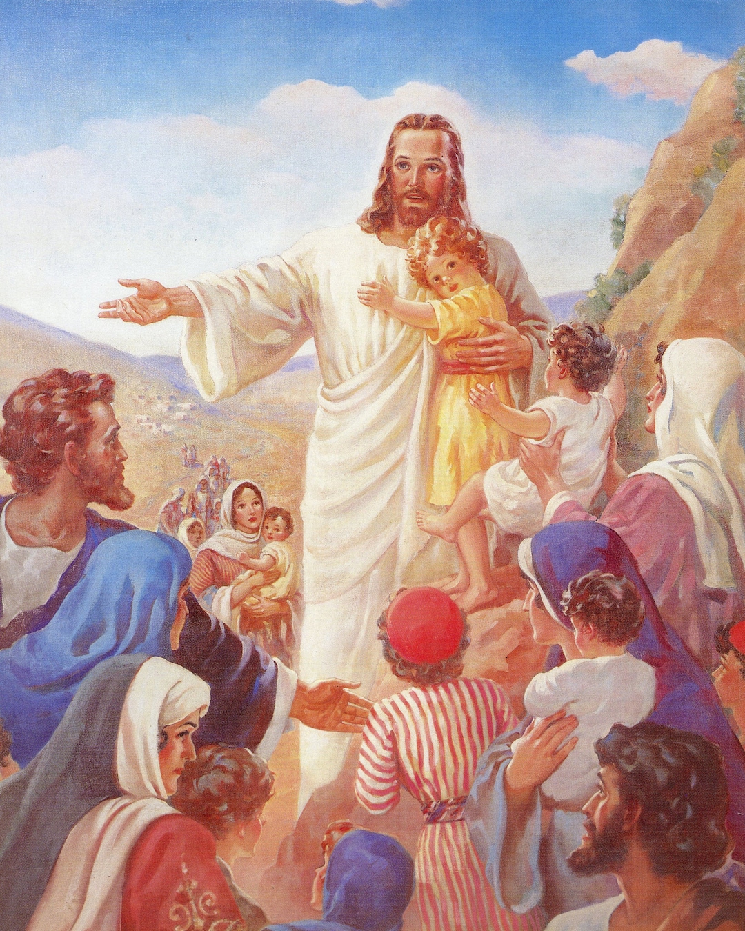 JESUS WITH CHILDREN 76 Catholic Picture Print - Etsy