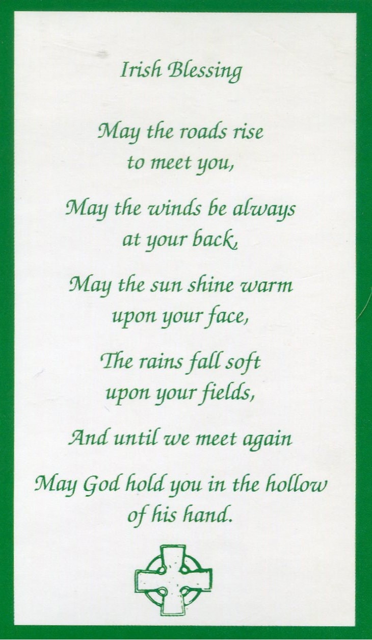 Irish Blessing N Holy Card Prayer Card pack of 25 | Etsy