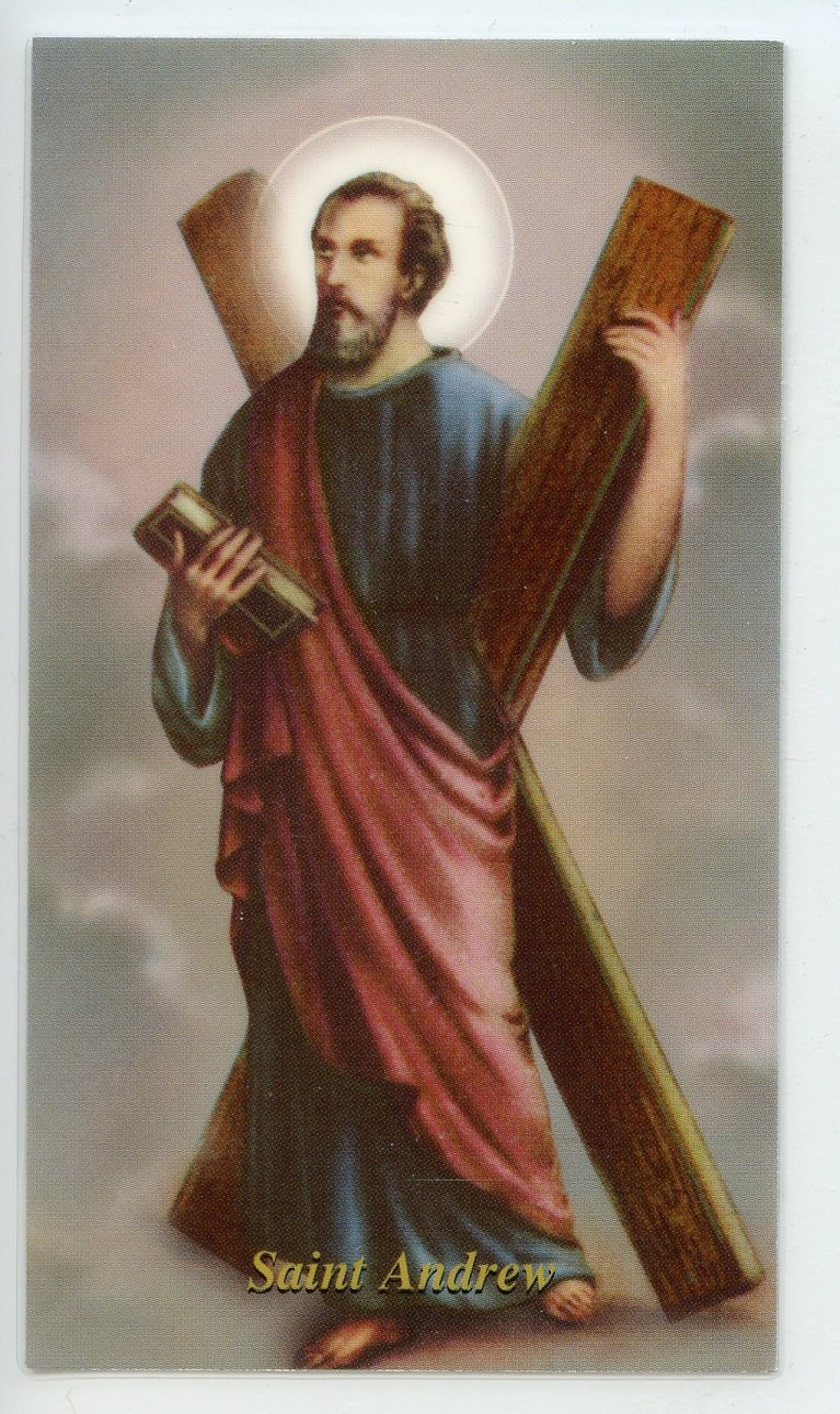 ST. ANDREW - Relic Holy Card - Blessed by Pope Francis - Etsy
