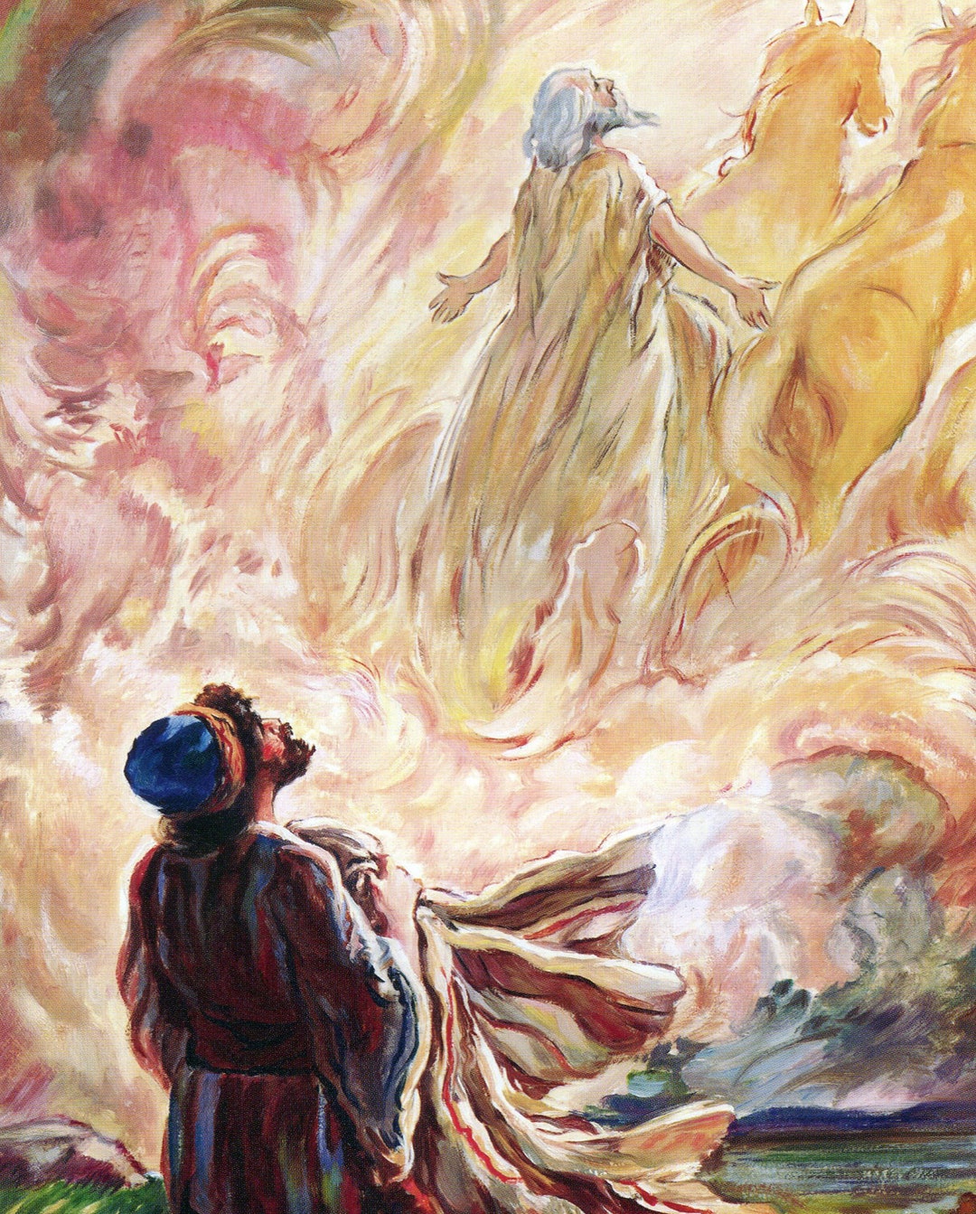 Elijah Rides a Chariot of Fire T Catholic Picture Print - Etsy