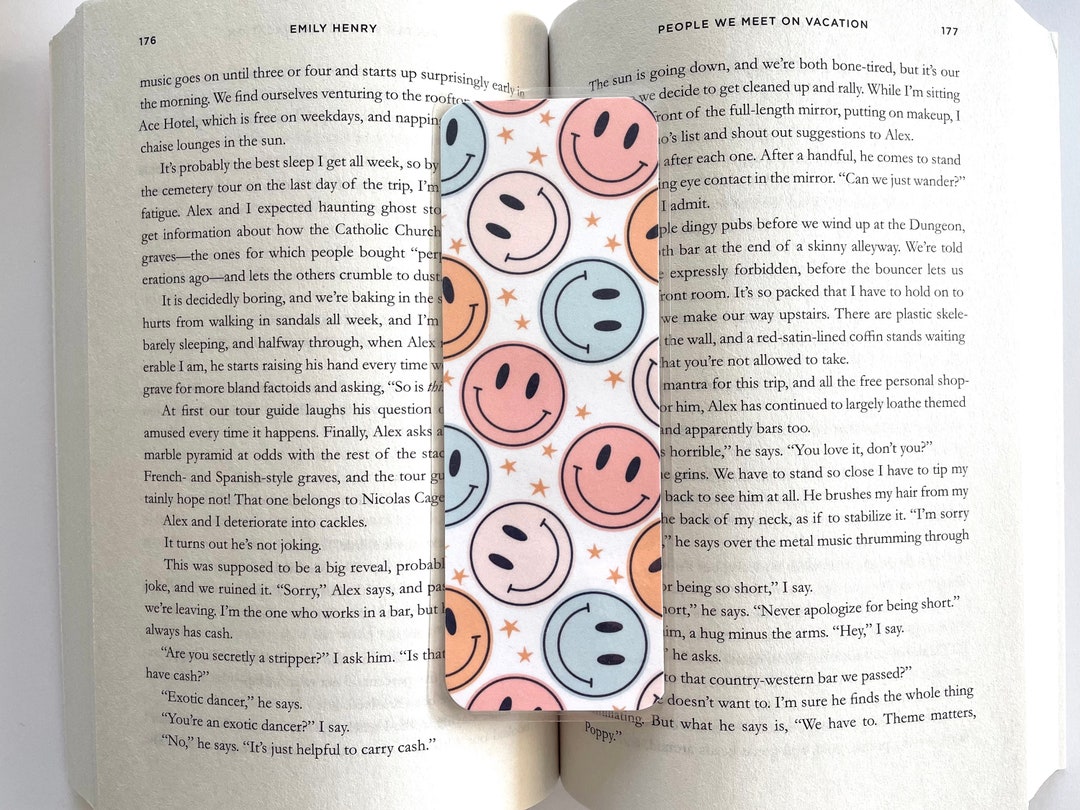 Retro Smiley Face Bookmark / regalo para amantes de los libros ...