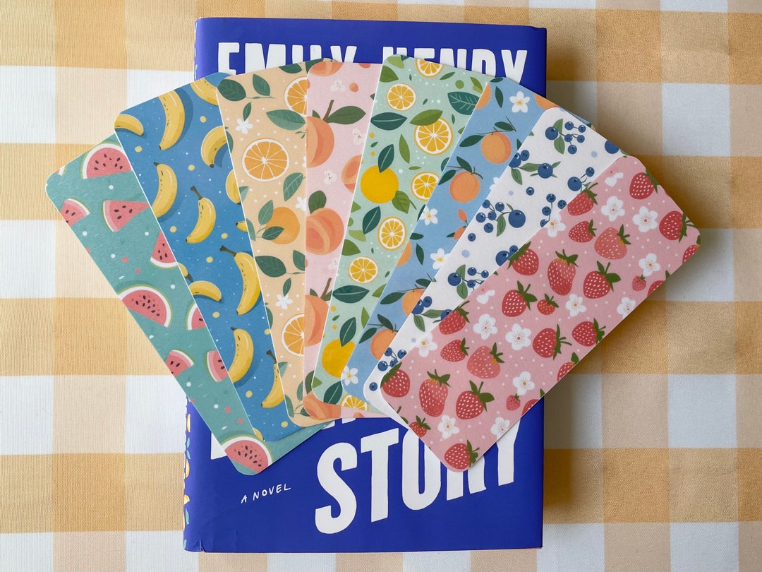 Summer Fruit Bookmarks | Gift for Reader | Strawberry, Blueberry, Peach ...