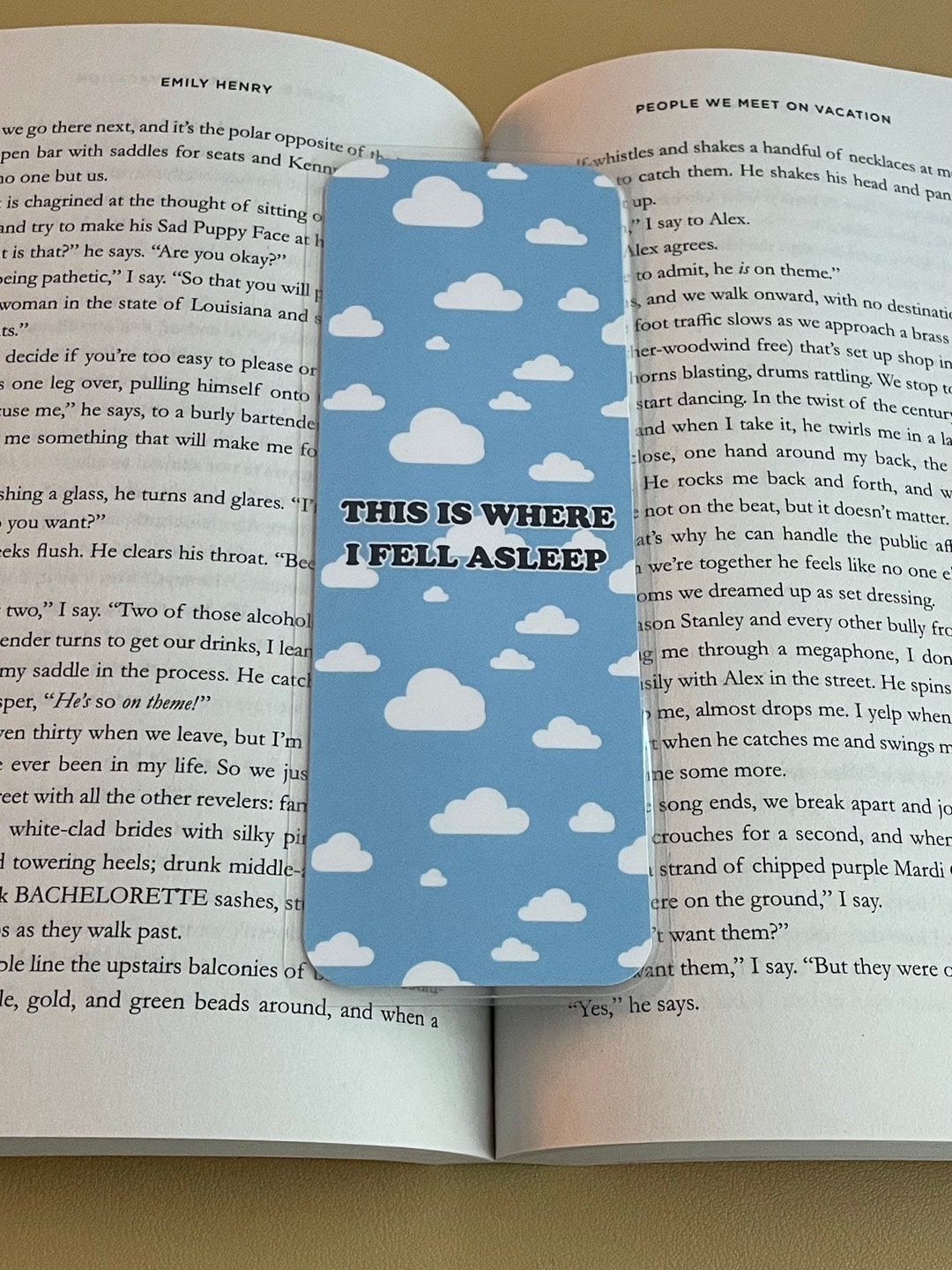 This is Where I Fell Asleep Blue Cloud Bookmark / Gift for Book Lovers ...