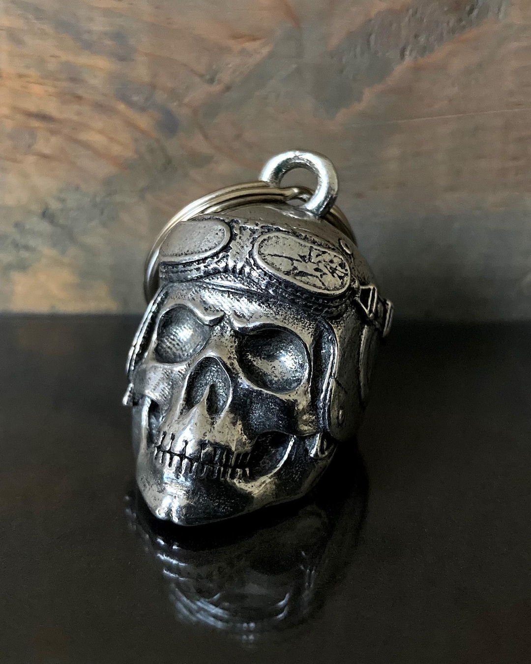 Skull Rider Bell MADE IN USA Good Luck Biker Accessories - Etsy