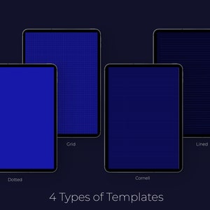 20 Royal Blue Color Digital Note Taking Templates | A4 Size ...
