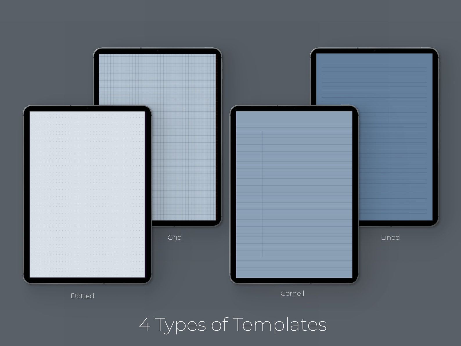 25 Blue Digital Note Taking Templates | Goodnotes Size | Notability ...
