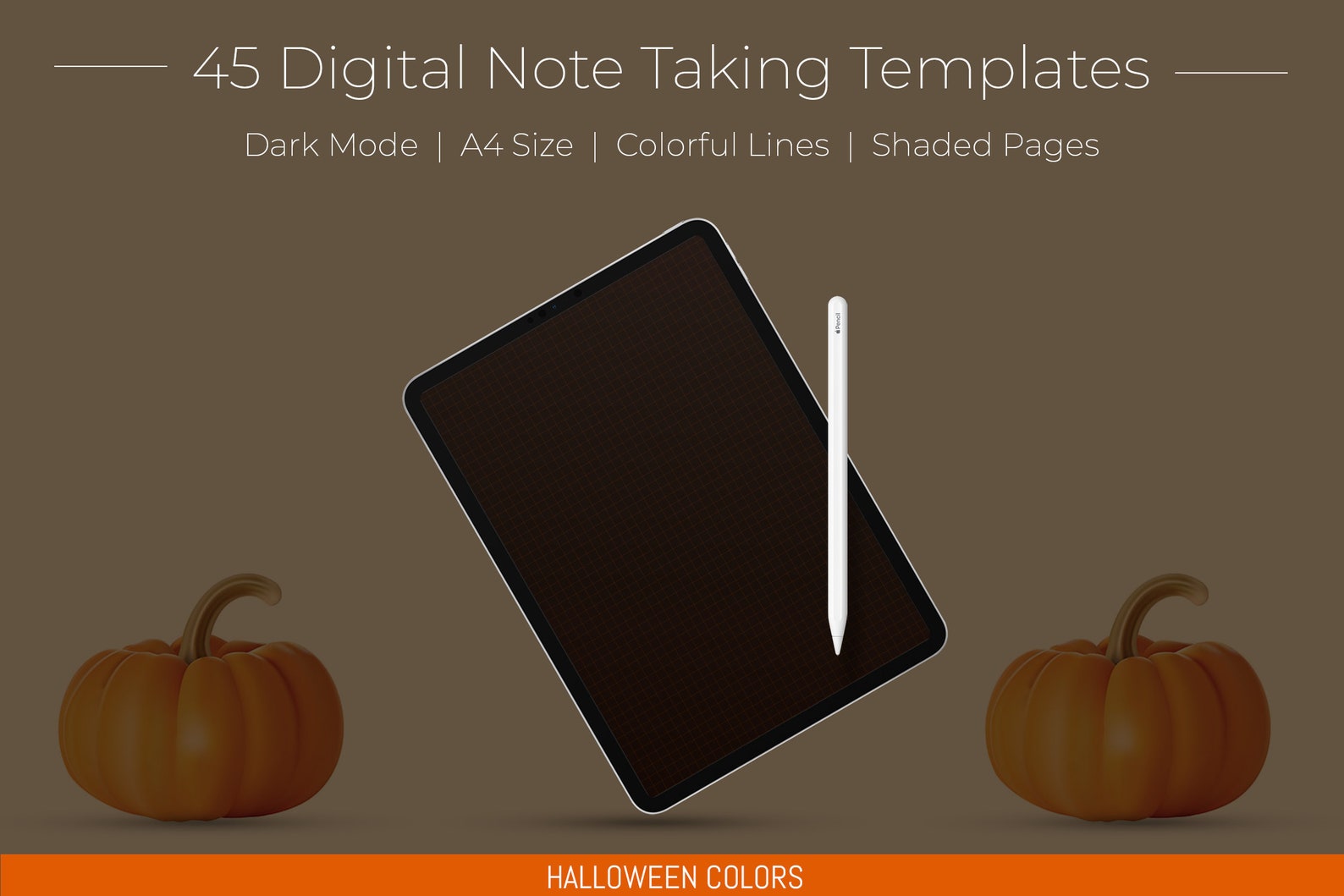 Halloween Digital Note Taking Templates: Dark Mode A4 (PDF) - Etsy
