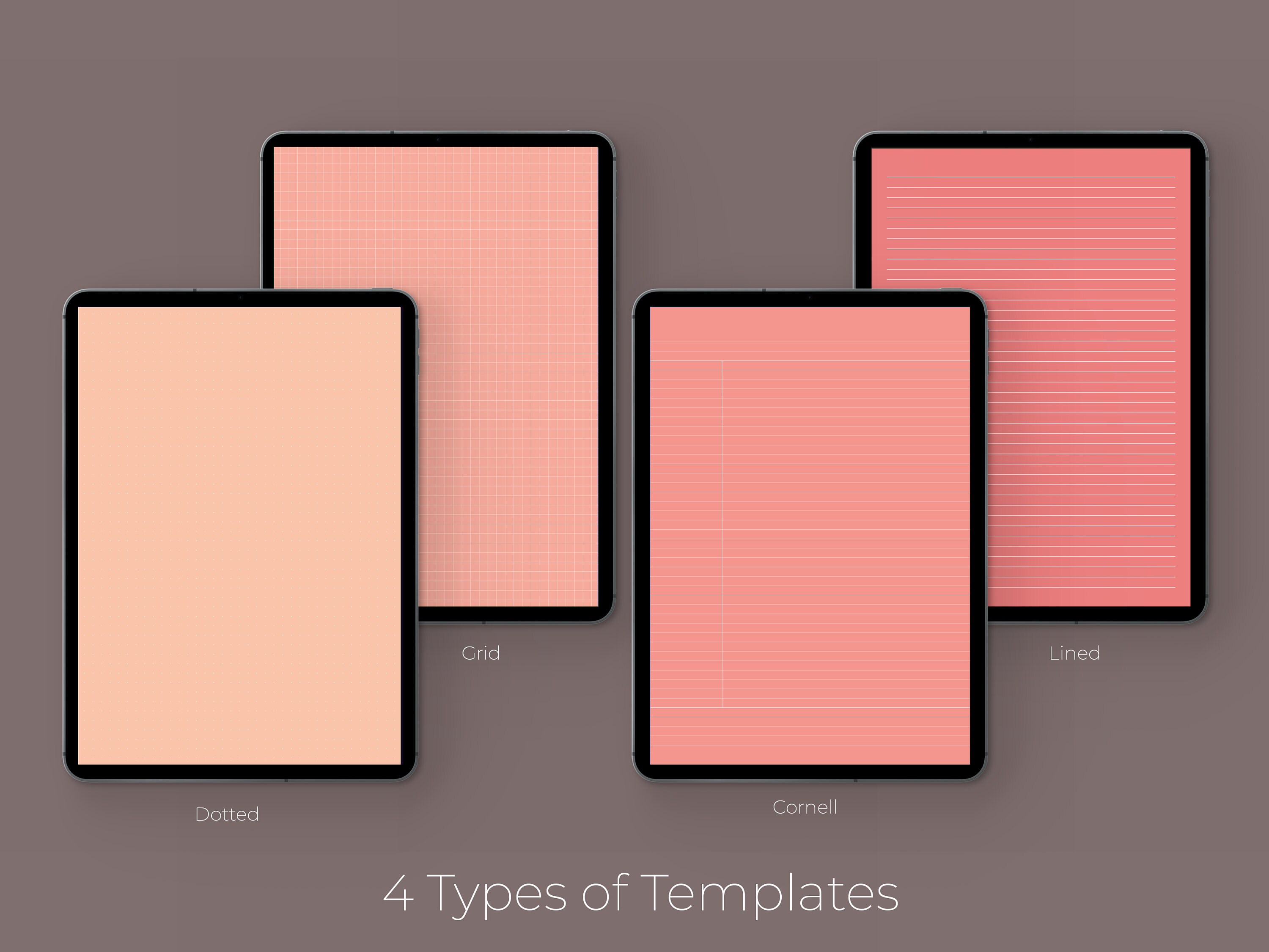 75 Peach Digital Note Taking Templates: Goodnotes, Notability (PDF) - Etsy