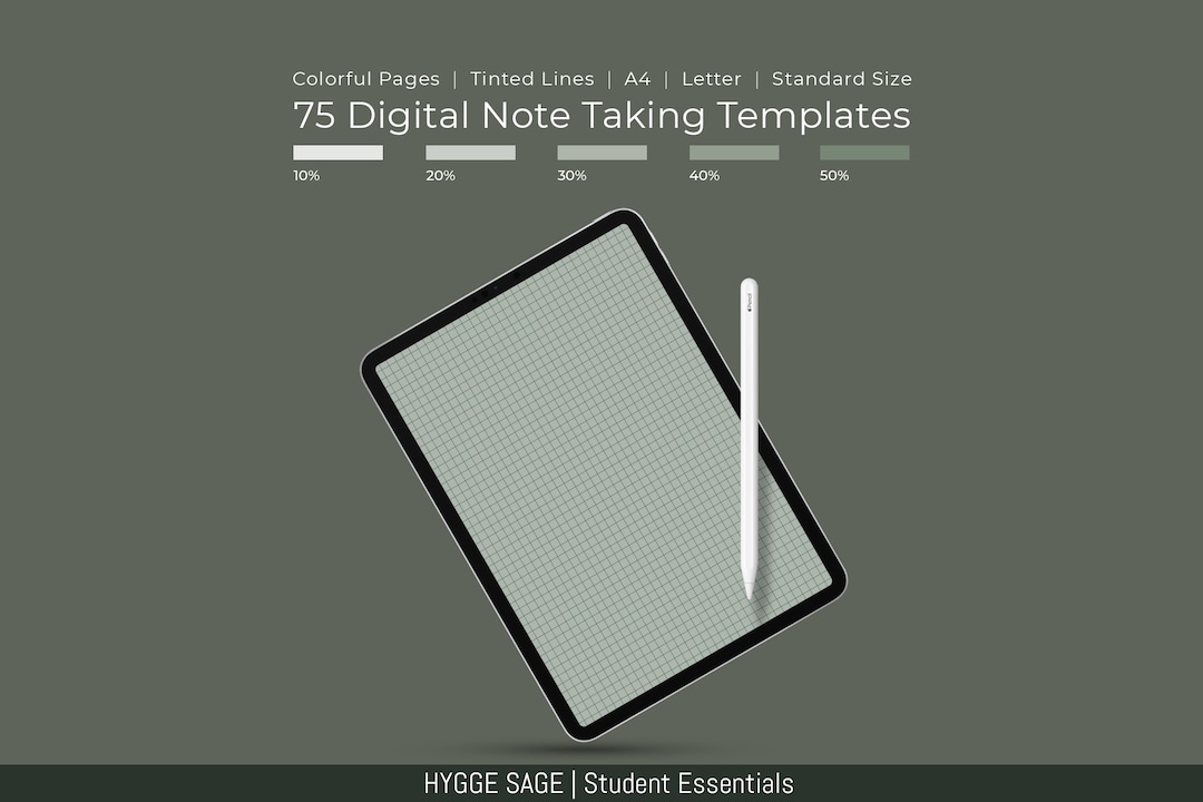 75 Sage Green Color Digital Note Taking Templates | Goodnotes ...