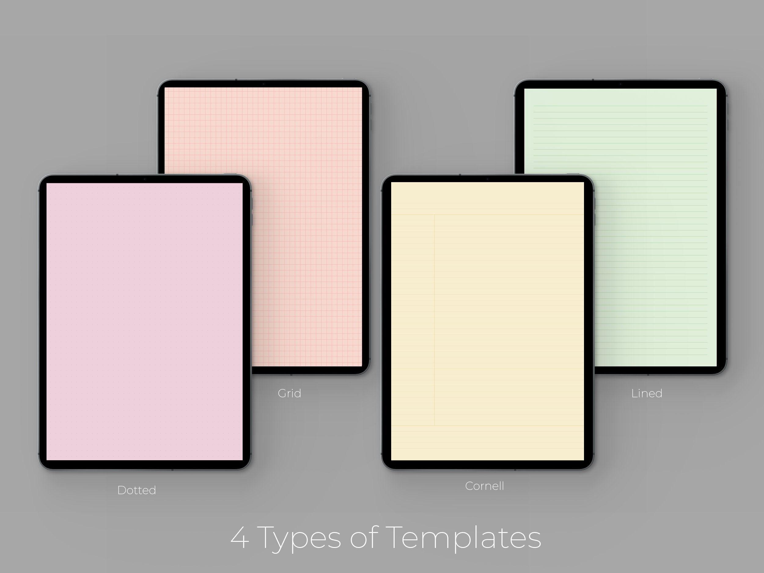 30 Pastel Rainbow Digital Note Taking Templates | A4 Size | Goodnotes ...