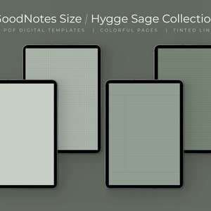 25 Sage Green Digital Note Taking Templates | Goodnotes Size ...