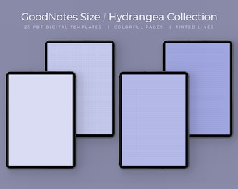 25 Blue Digital Note Taking Templates Goodnotes Size | Etsy
