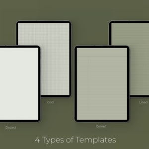 25 Holiday Spice: Cardamom Green Color Digital Note Taking Templates ...