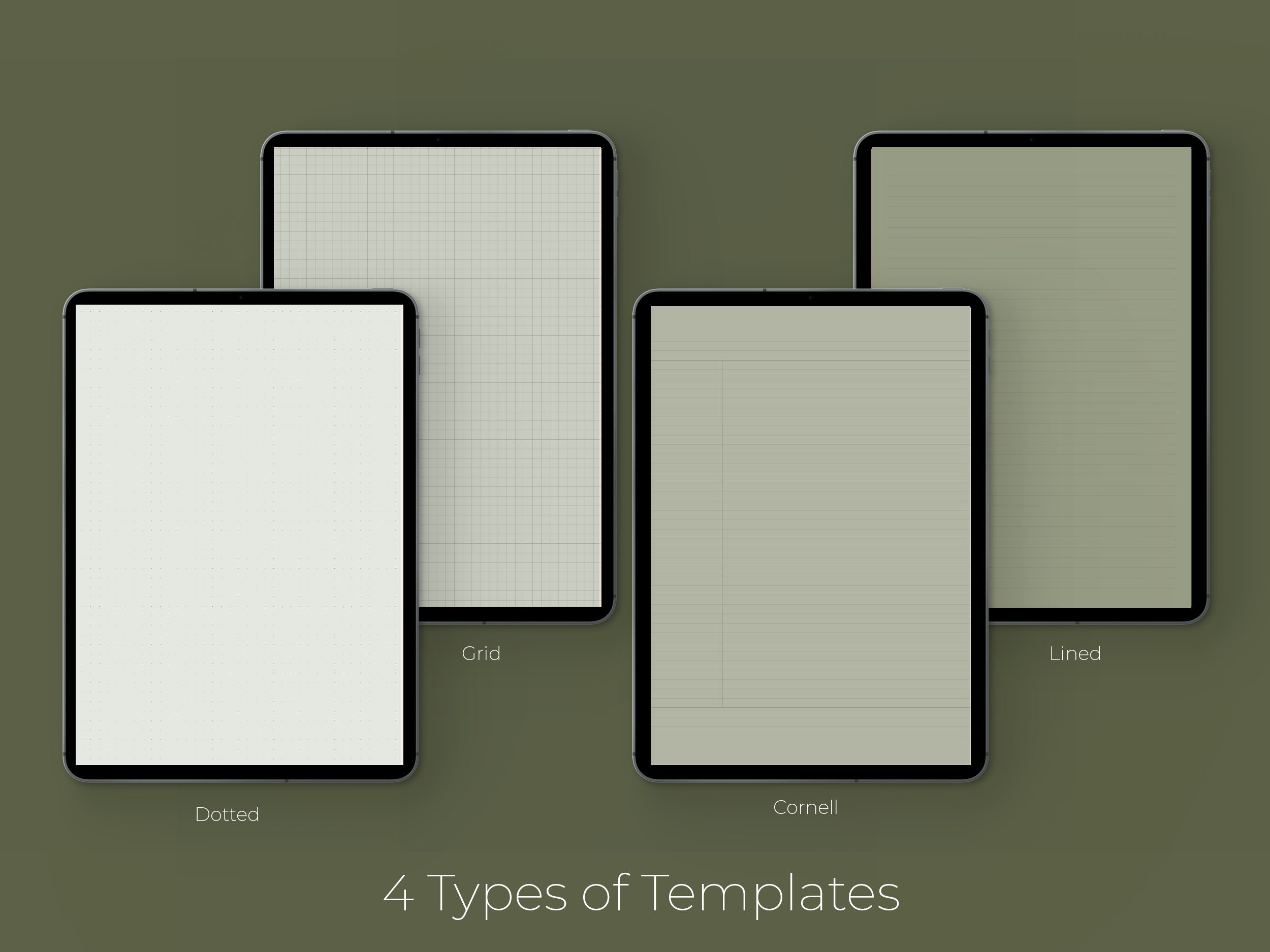 Cardamom Green Digital Note Taking Templates: Goodnotes, Notability ...