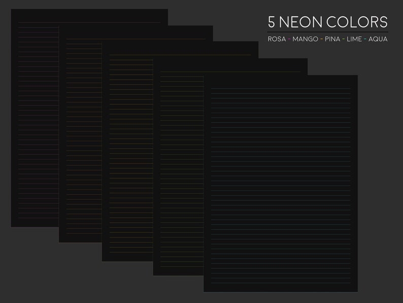 60 Digital Note Taking Templates Dark Mode Colorful | Etsy