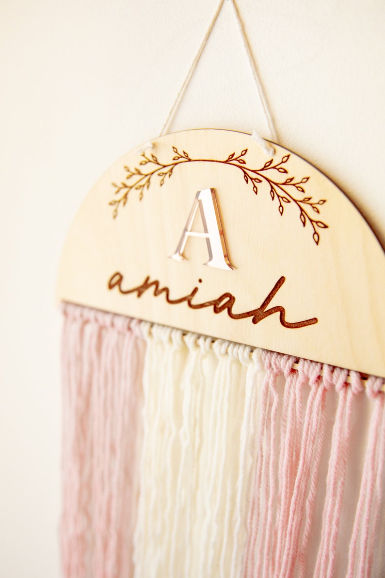 Bohemian Bow Holder for Girls Room / Boho Bow Organizer - Etsy