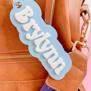 3d Retro Bag Tag / Name Tag for Backpack - Etsy