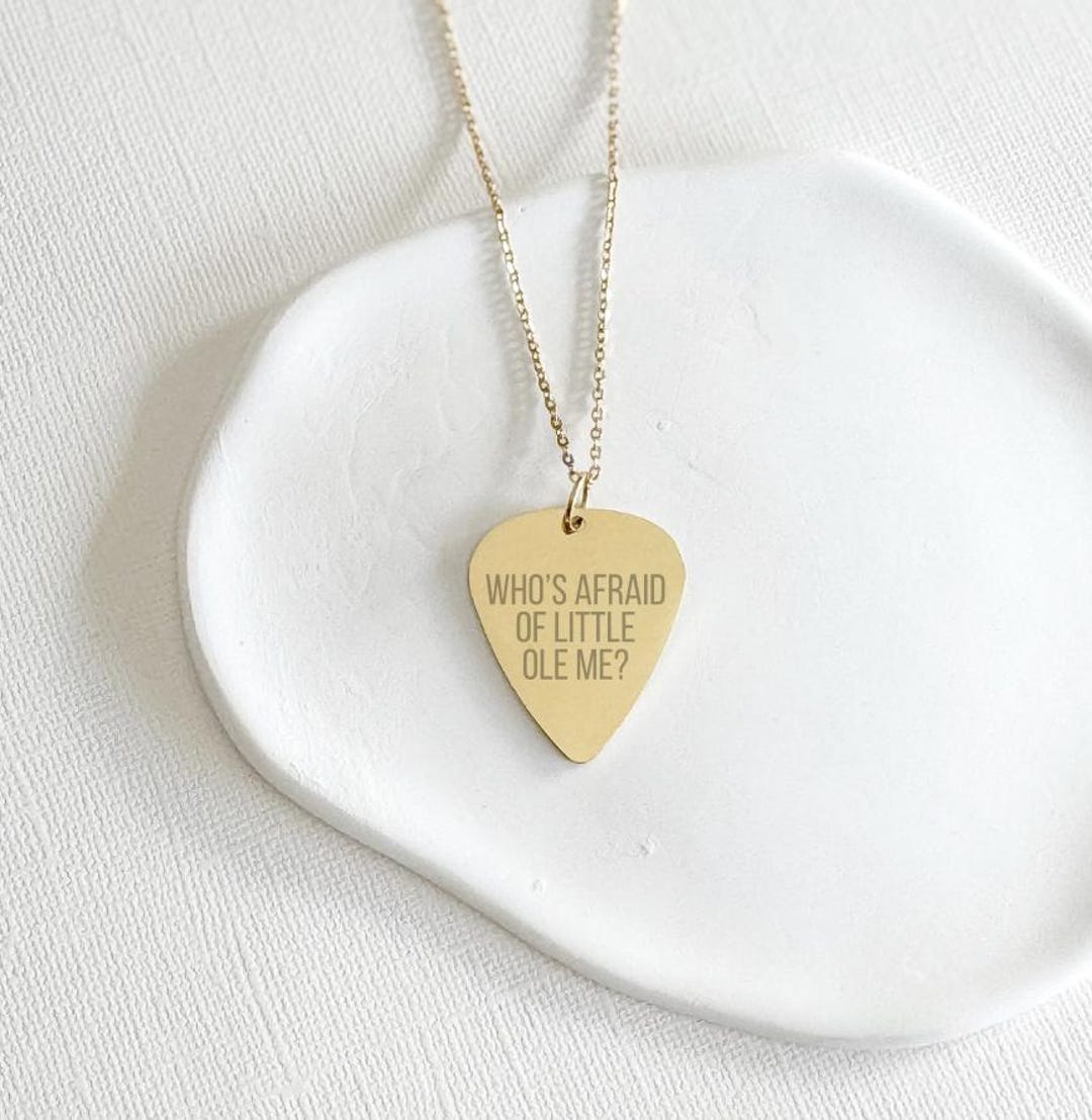Custom Engraved Lyric Guitar Pick Necklace - Etsy