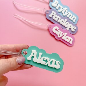 3d Retro Bag Tag / Name Tag for Backpack - Etsy