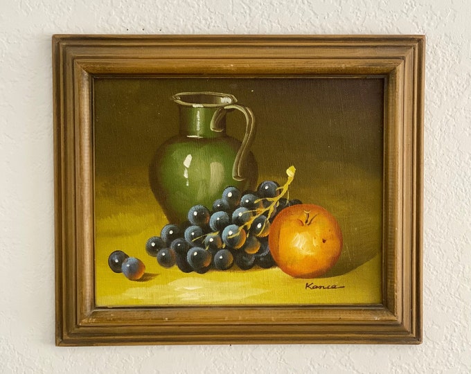 Vintage Still Life Painting by Artist Kance - Etsy