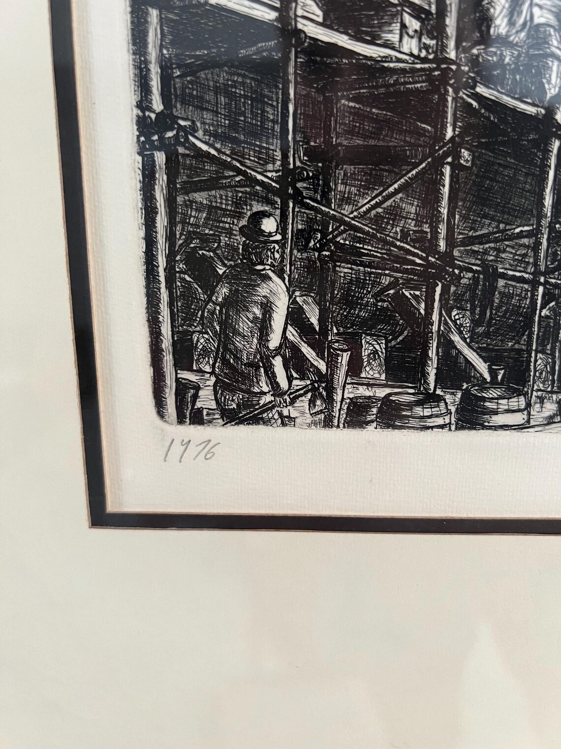 Alan Jay Gaines Signed Framed Etching Lithograph “tall Ships” - Etsy