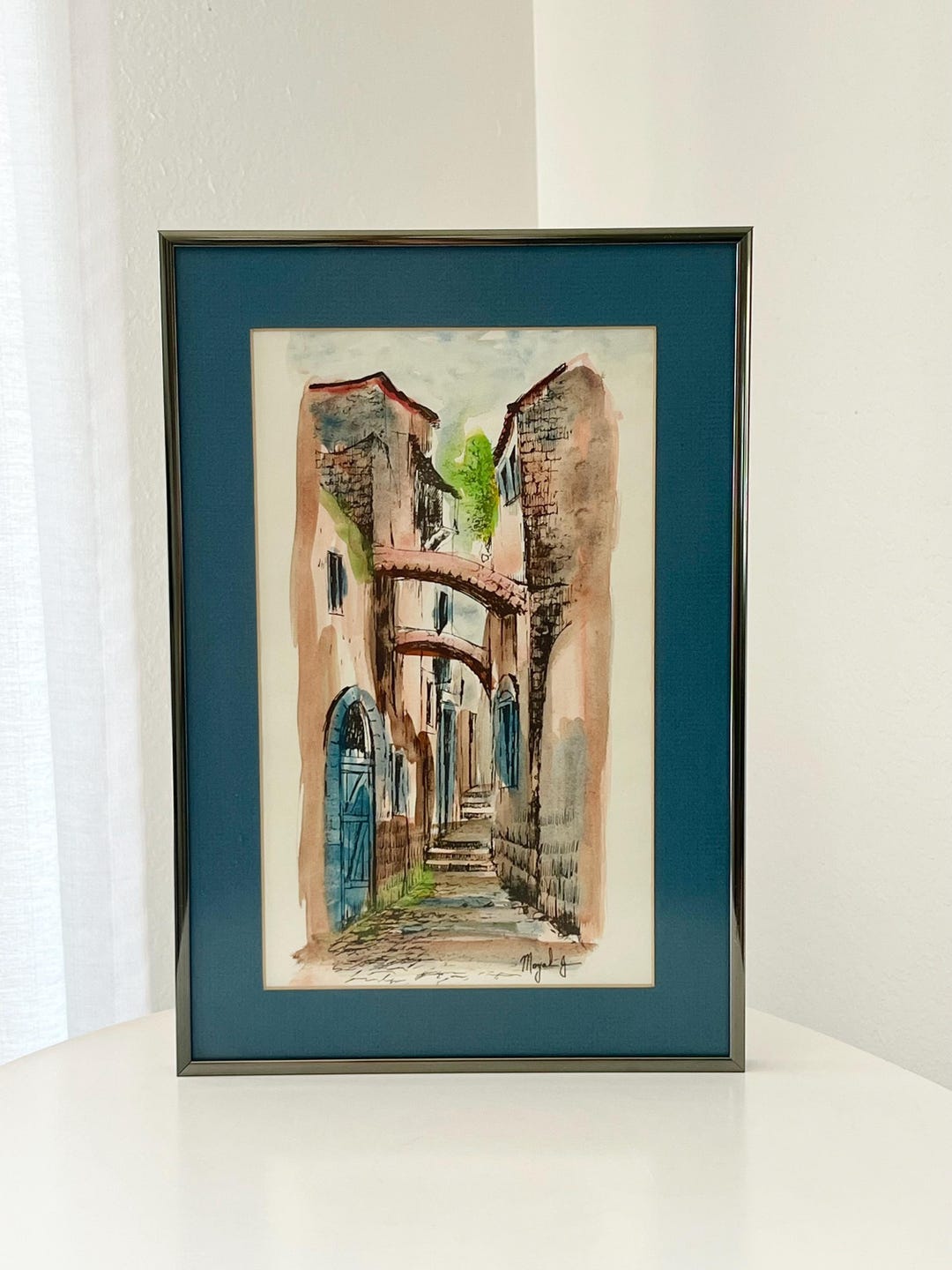 Framed Watercolor by Moyal J - Etsy