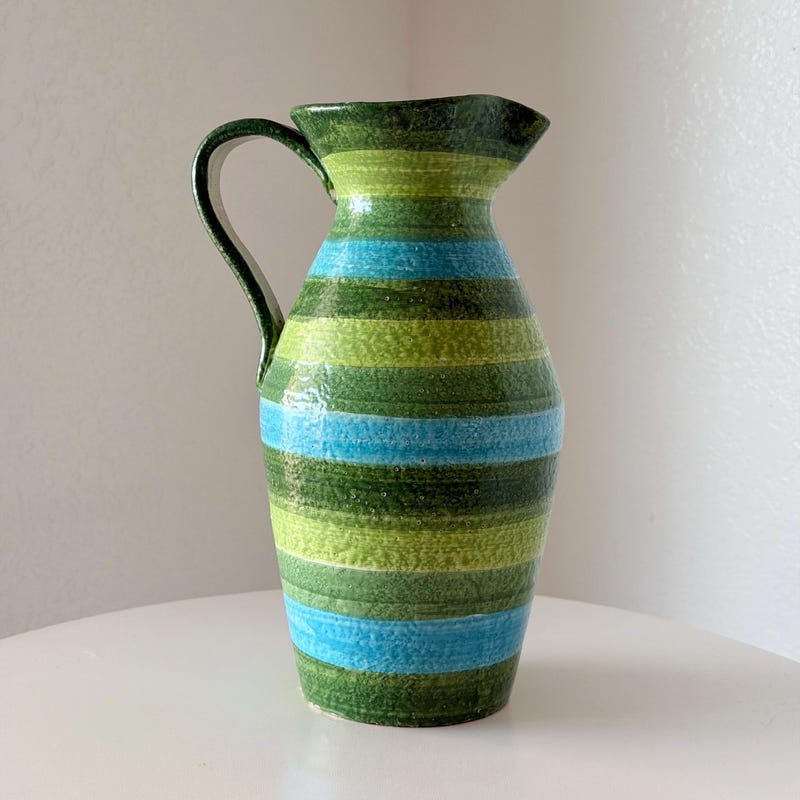 Bitossi Pottery Pitcher - Etsy