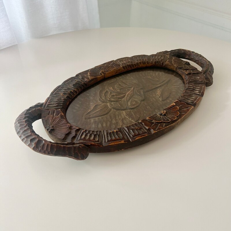 Carved Wood Tray - Etsy