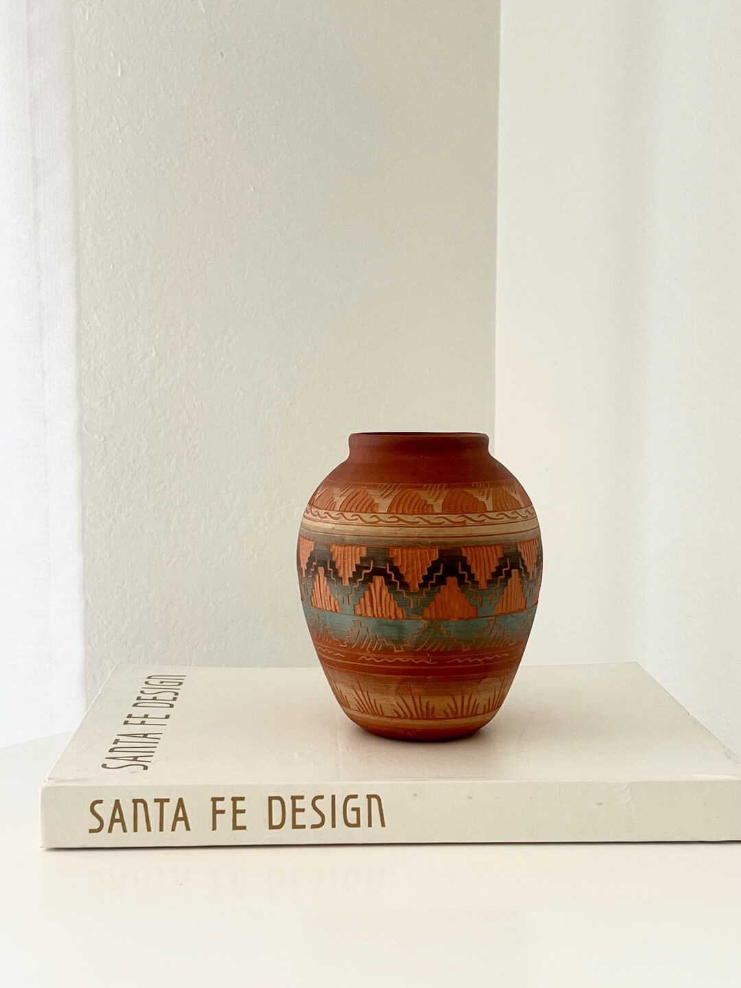 M Benally Signed Navajo Etched Pottery Vase - Etsy