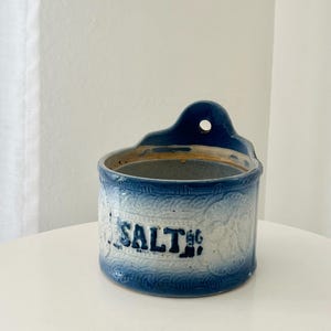Antique Blue and White Salt Box - Etsy