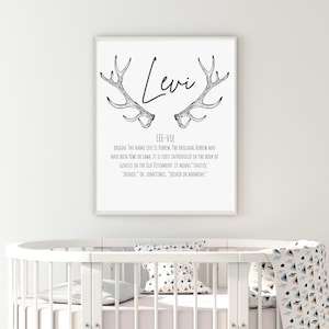 Levi Name Sign, Baby Name Signs, Name Print, Wall Art, Minimalist Print ...