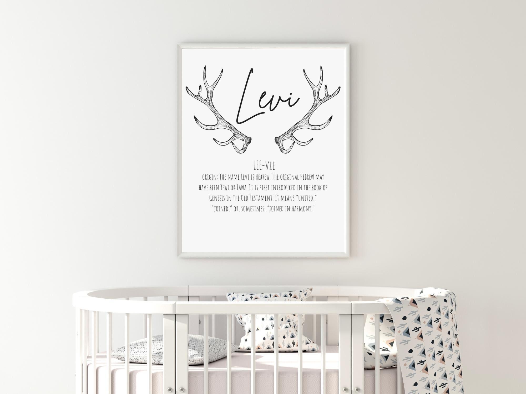 Levi Name Sign, Baby Name Signs, Name Print, Wall Art, Minimalist Print ...