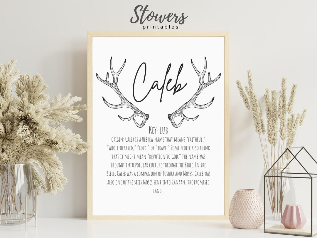Caleb Name Sign, Baby Name Signs, Name Print, Wall Art, Minimalist ...