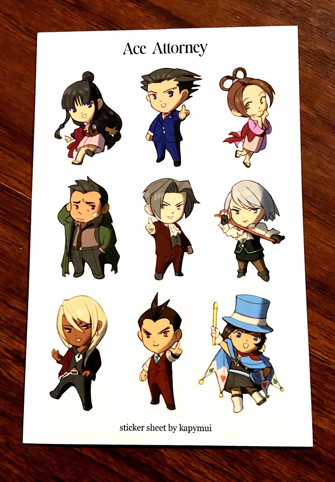 Ace Attorney Sticker Sheet - Etsy