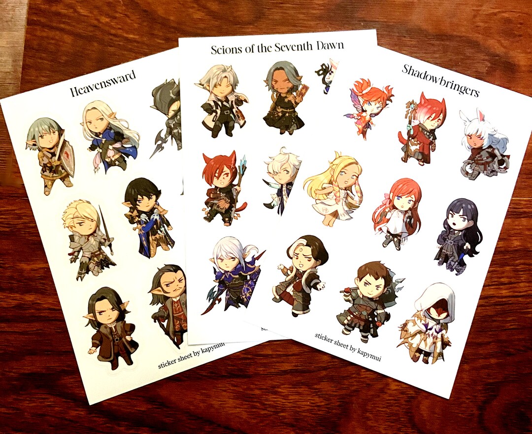 Final Fantasy XIV Chibi Sticker Sheets - Etsy Canada