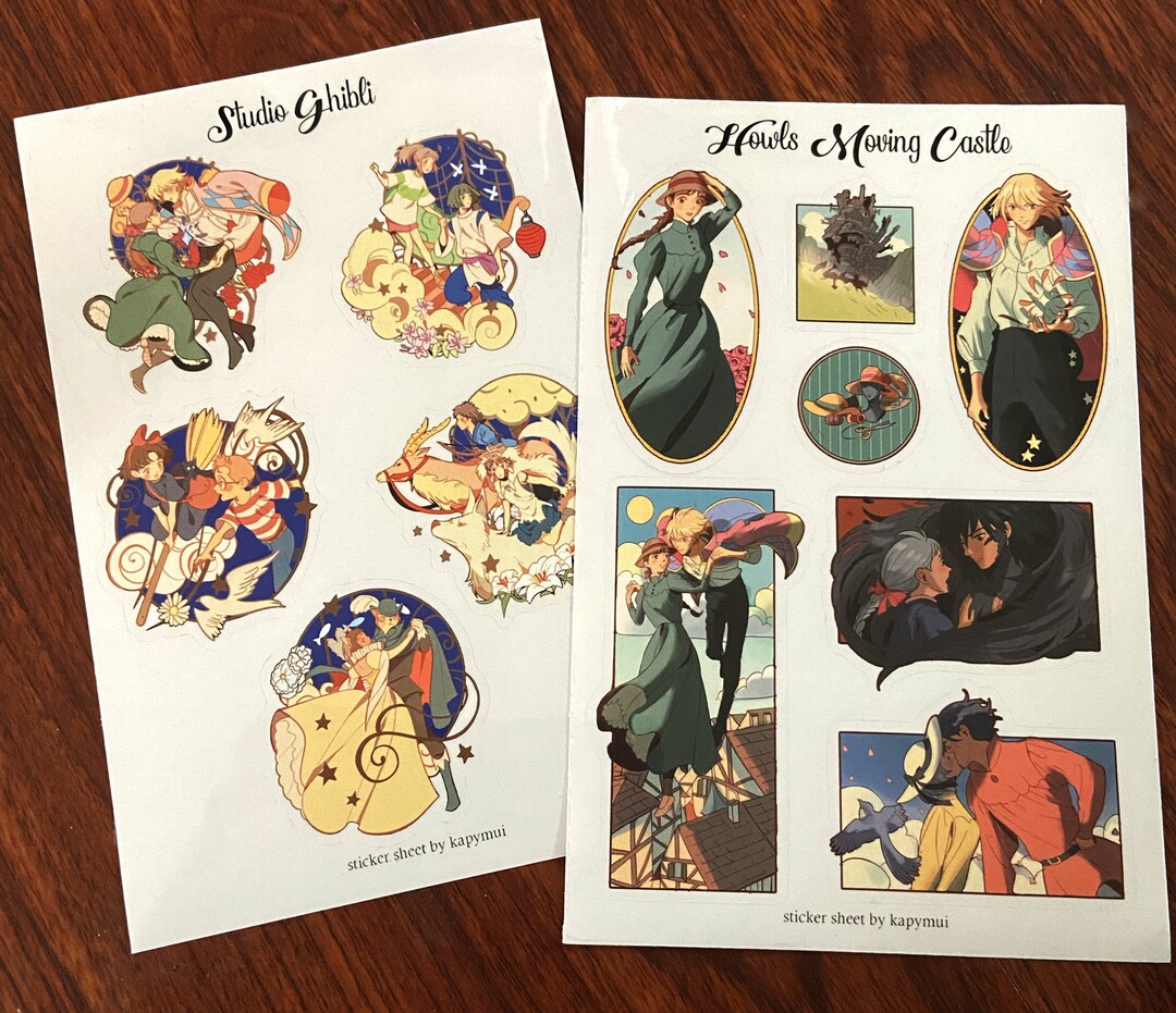 Ghibli Sticker Sheets - Etsy