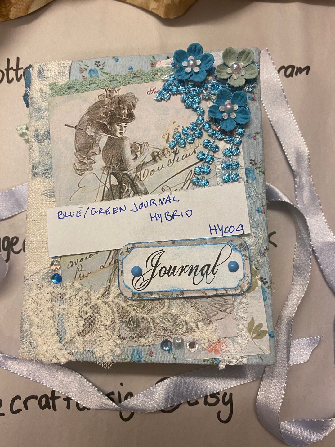 Pretty Blue/green Journal - Etsy