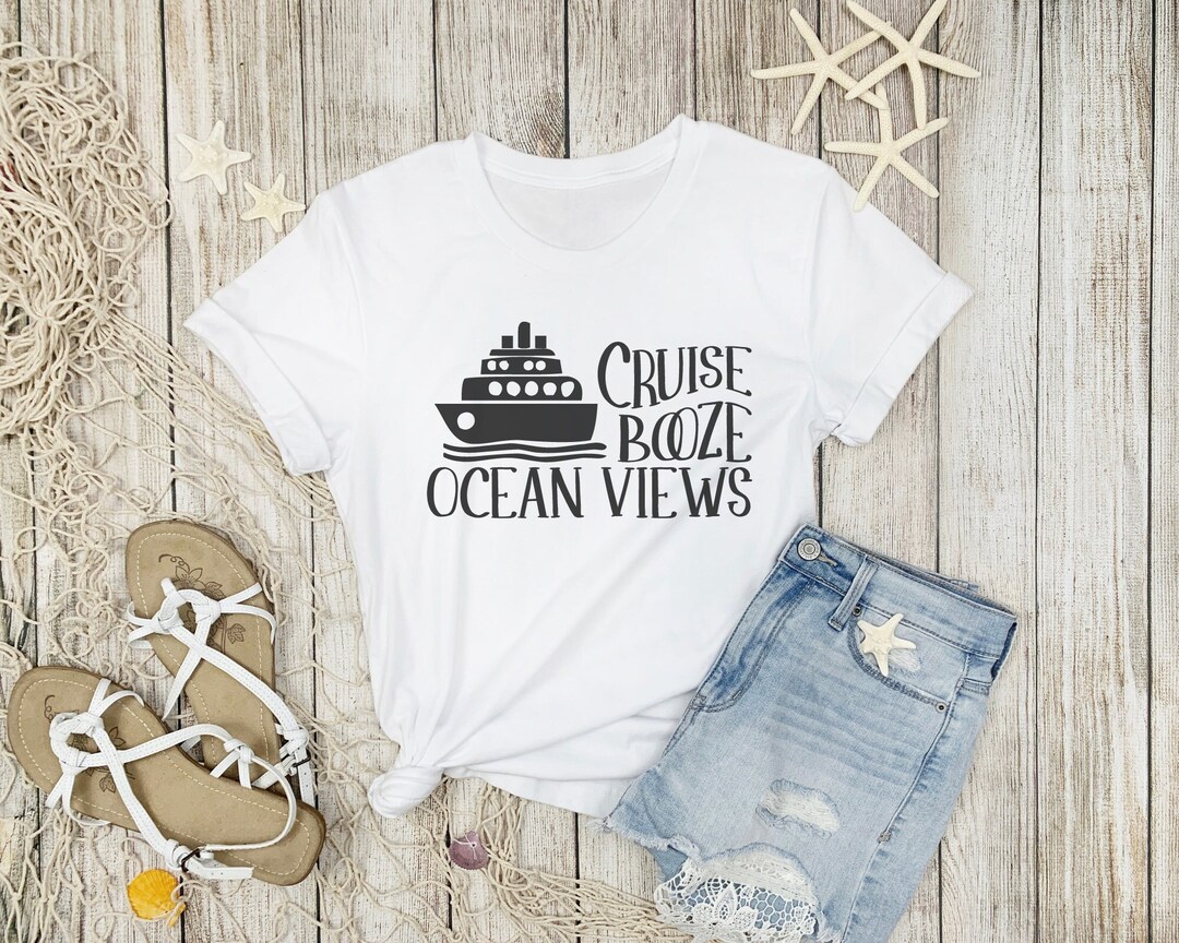 Cruise SVG, Cruise Booze Ocean Views SVG, Vacation SVG, Cruise Merch ...