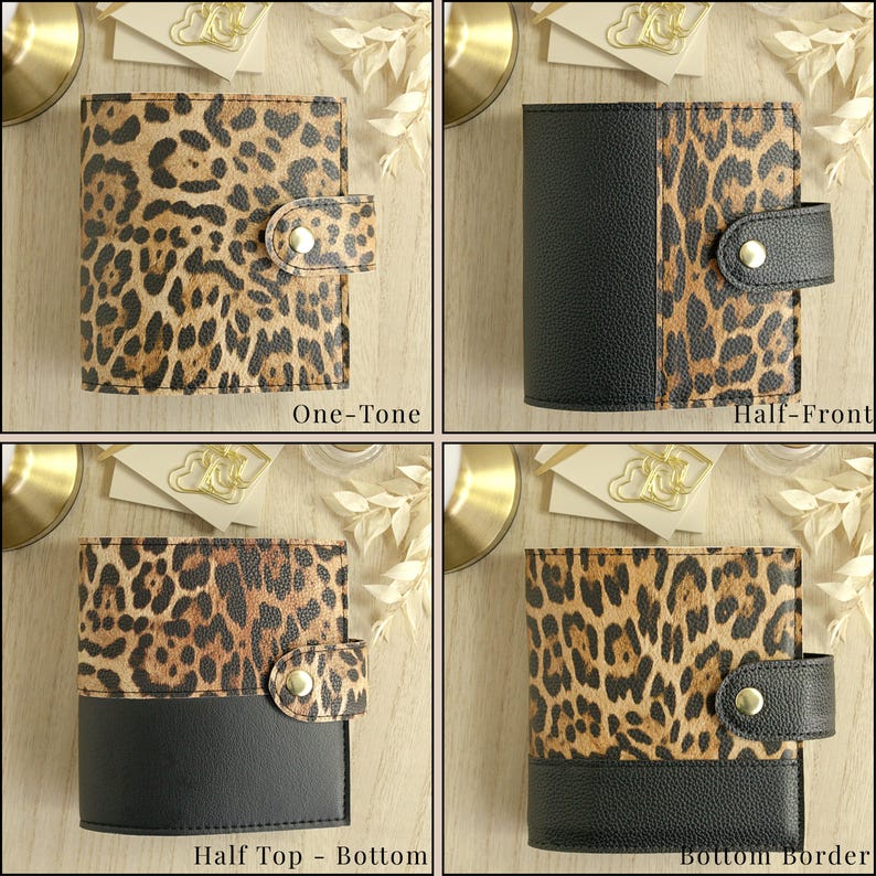 Customizable Leopard Print Planner Cover – Faux Leather Cover | 4 ...